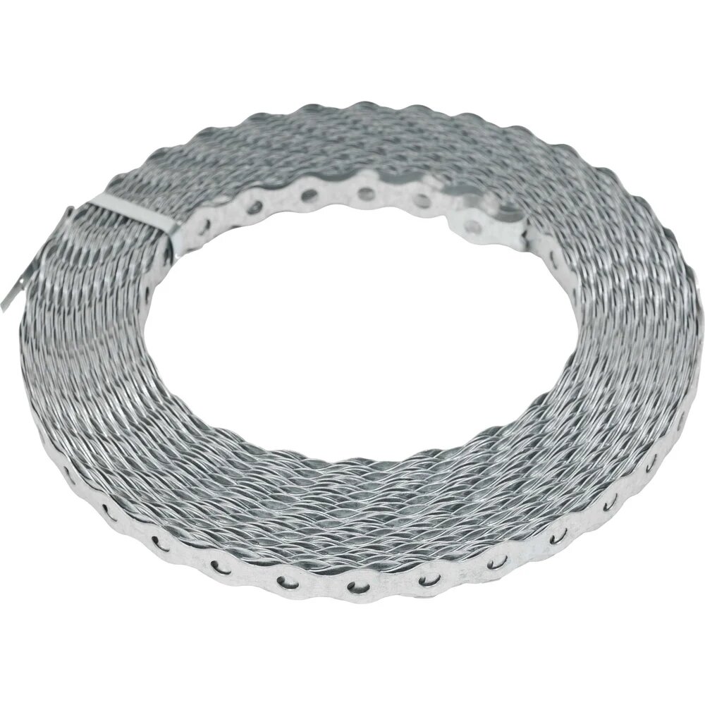 Перфорированная стальная лента волна с цинковым покрытием, ширина 12 мм, толщина 0,55 мм – прочность для монтажа