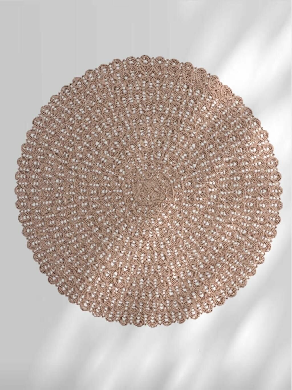 Круглая подставка под горячее, Розовый - одинокий