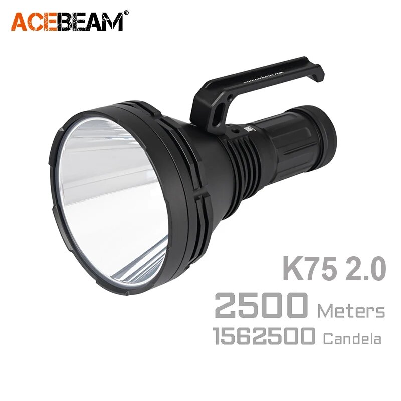 ACEBEAM K75 2,0 2500 метров сверхдальнего действия прожектор 6300 люмен яркий светодиодный фонарик мощные фонарики