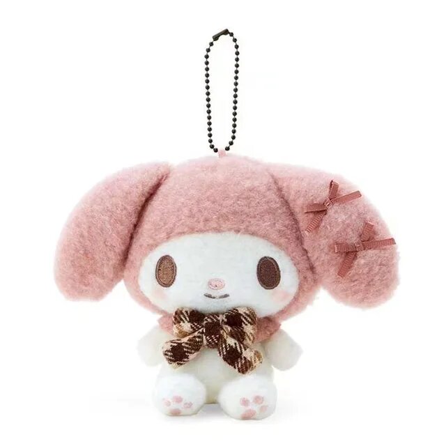 Милая плюшевая игрушка Sanrio Hello Kitty Mocha Kuromi My Melody Cinnamon Dog, брелок для сумки, рождественский подарок для девочек.