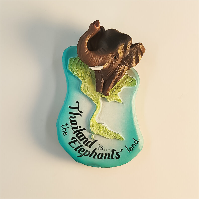 Магнит 'Тайский слон с картой' весь Таиланд на холодильнике!