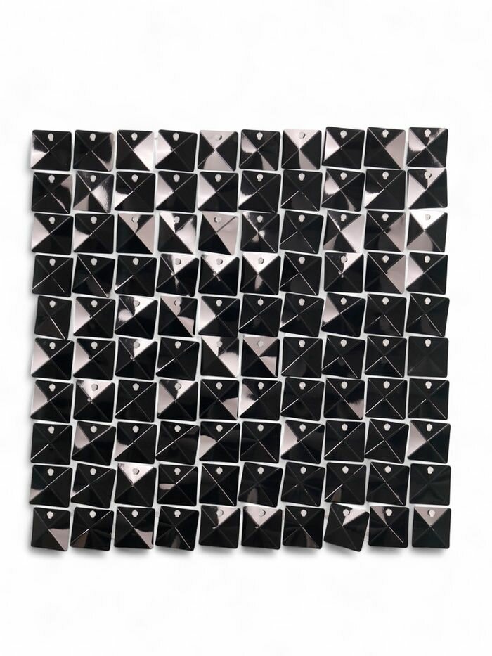 Панель с пайетками КНР для фотозоны, 30х30 см, чёрная