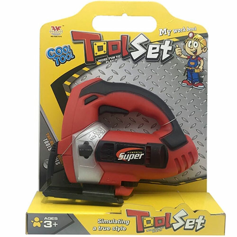 Лобзик детский КНР 8888B-3, на батарейках, на картонной подставке с подвесом