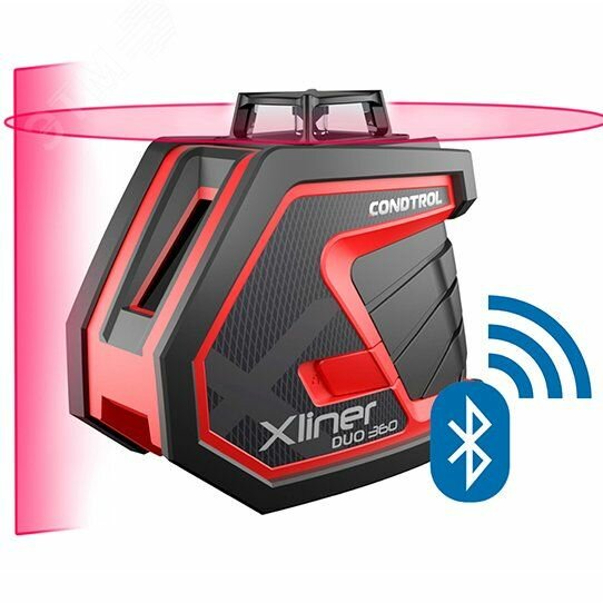 Нивелир Condtrol XLiner Duo 360, лазерный, рабочий диапазон с детектором 80 м