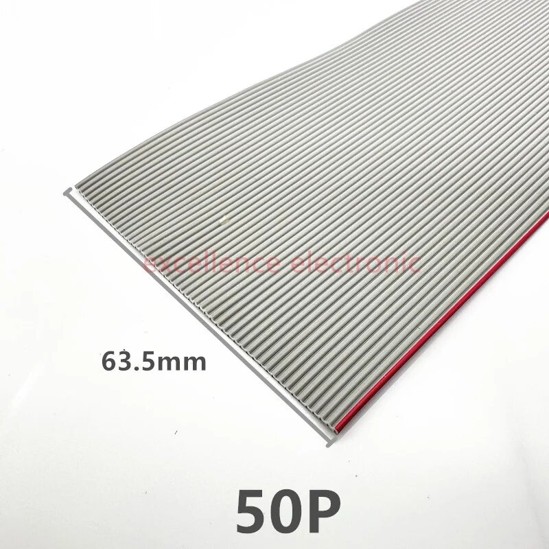 Плоский ленточный кабель 1.27 мм серый 28 AWG для разъемов 2,54 мм 1Meter, 50P