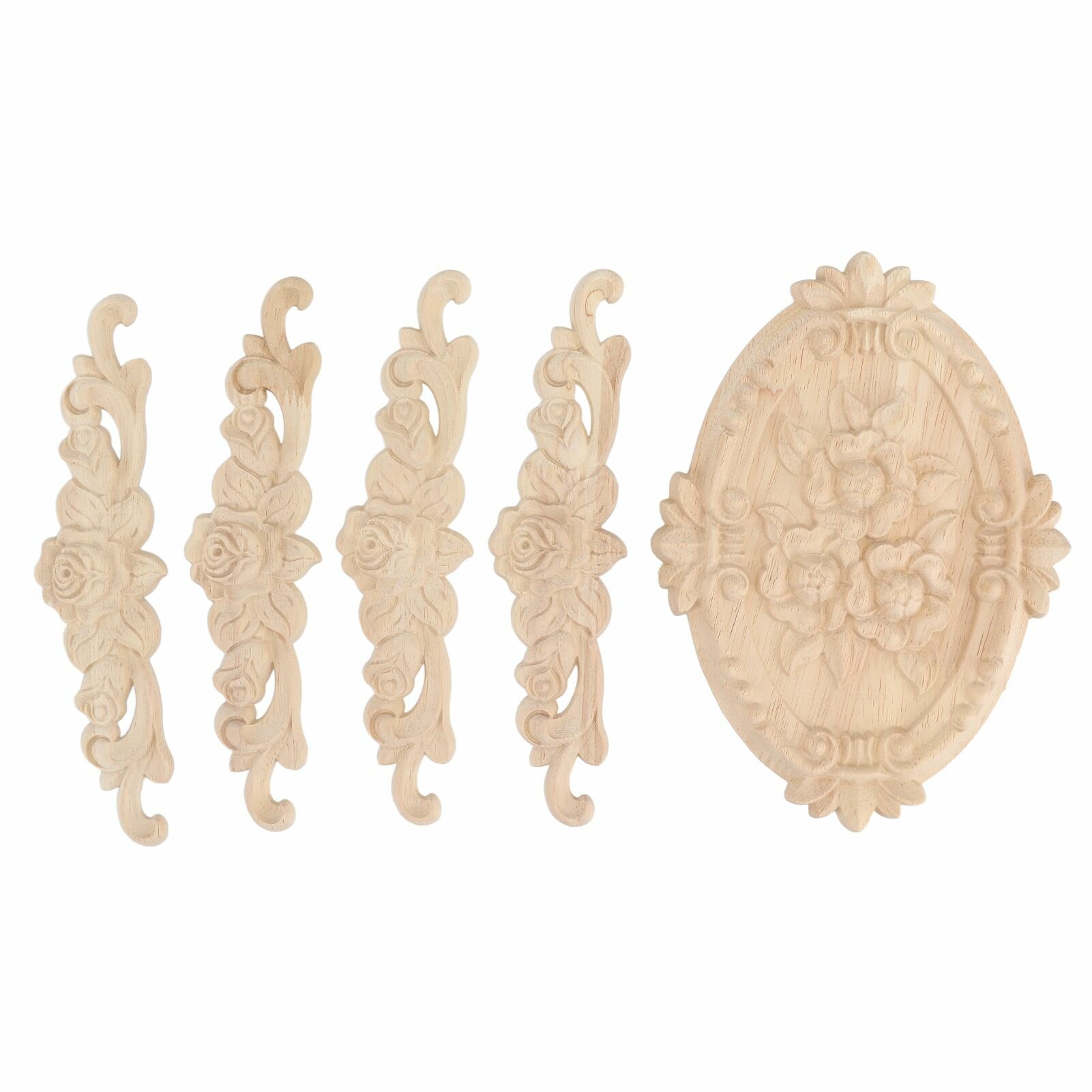 Деревянные аппликации в европейском стиле, изысканный внешний вид, декоративная деревянная резная угловая накладка для украшения двери шкафа