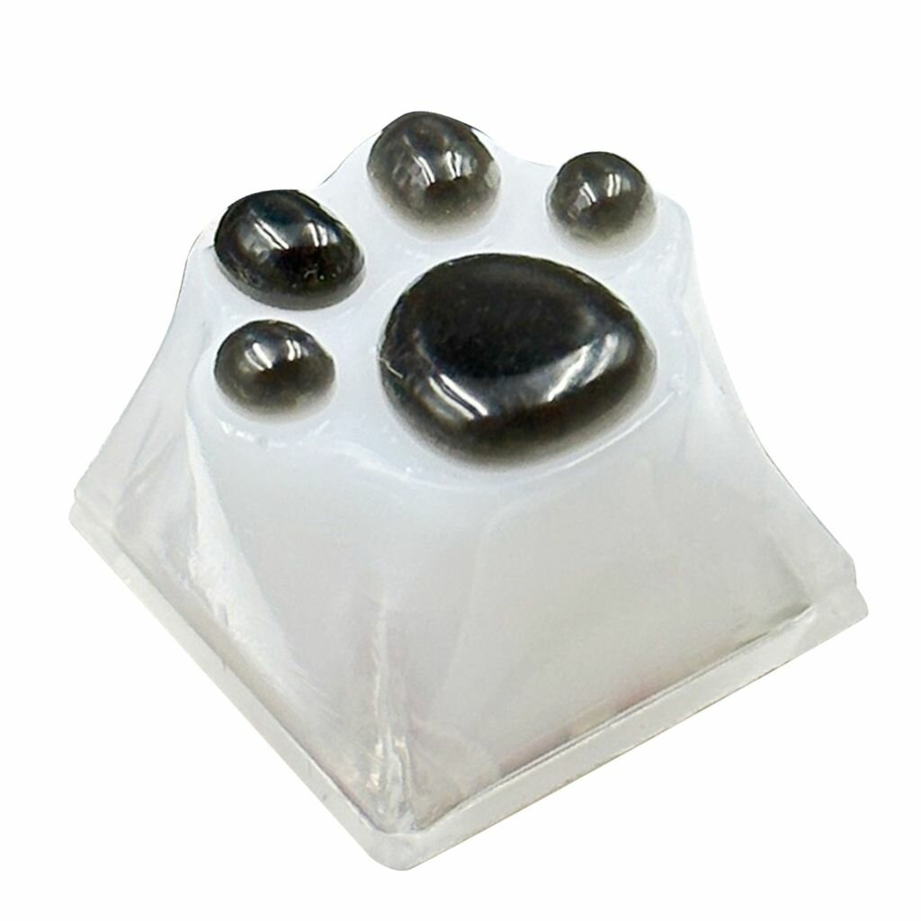 Прозрачный и полупрозрачный колпачок для клавиатуры cute cat claw keyboard keycap-черно-белый