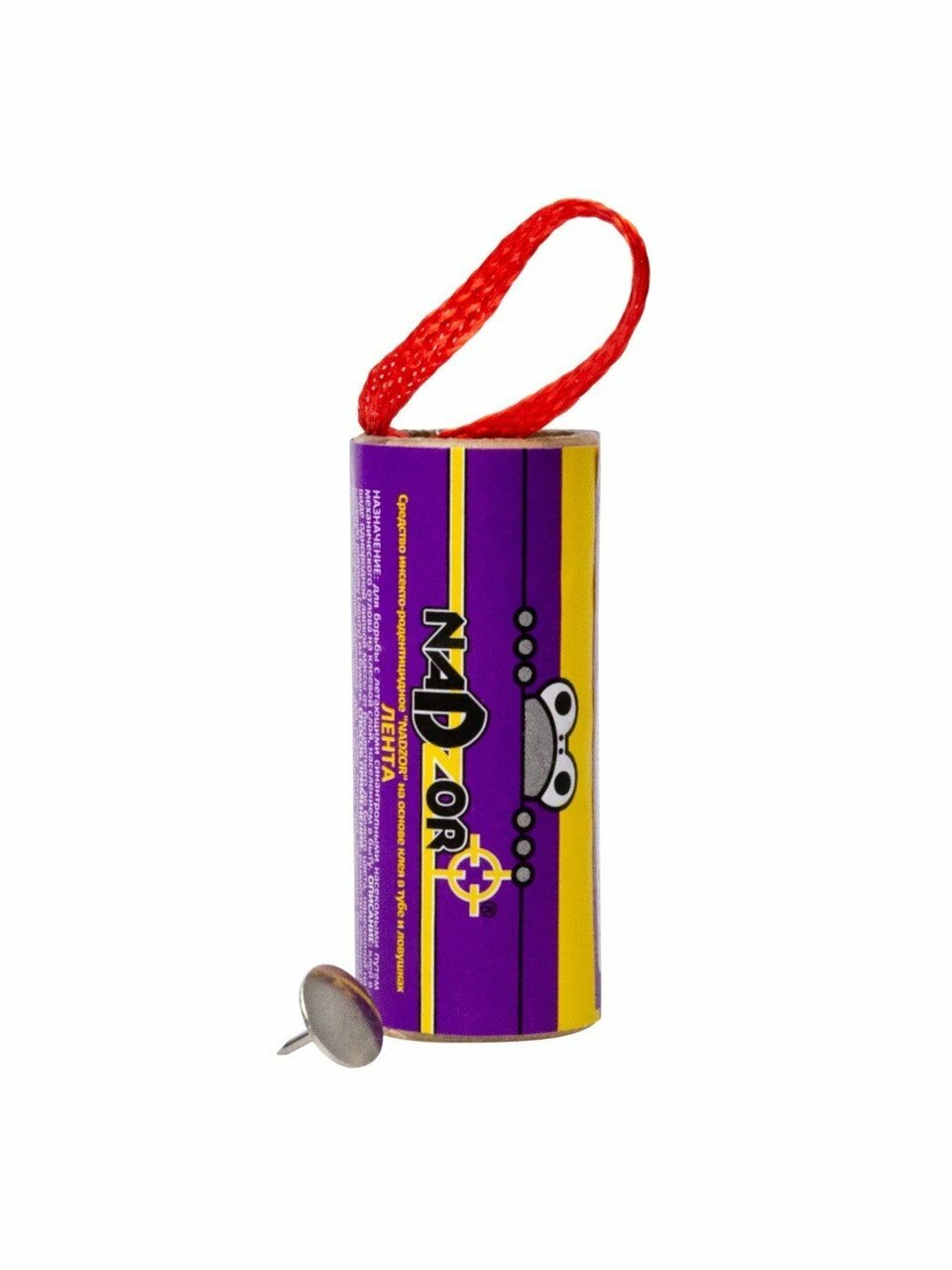 Липкая лента от мух Nadzor с кнопкой, эффективная ловушка для насекомых, инсектицидное средство защиты, 1 шт.