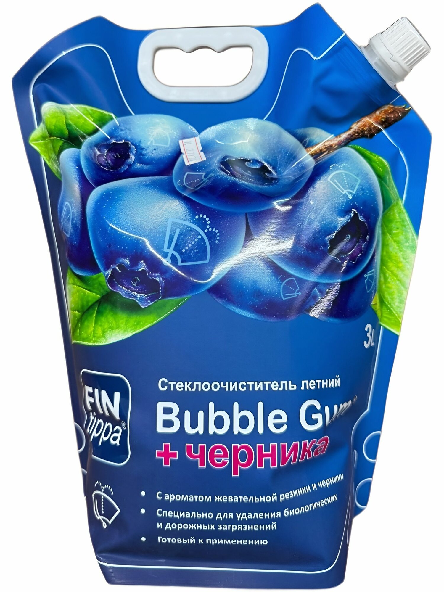 Жидкость стеклоомывателя летняя черника & buble gum 3л
