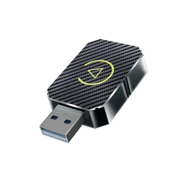 Беспроводной автомобильный адаптер 2-в-1 CarPlay Android Mini Box, проводное подключение к беспроводной сети Plug-and-Play, Wi-Fi 5 ГГц, интерфейс Type-C/USB, совместим с автомобилями Toyota, Volkswagen и Peugeot.