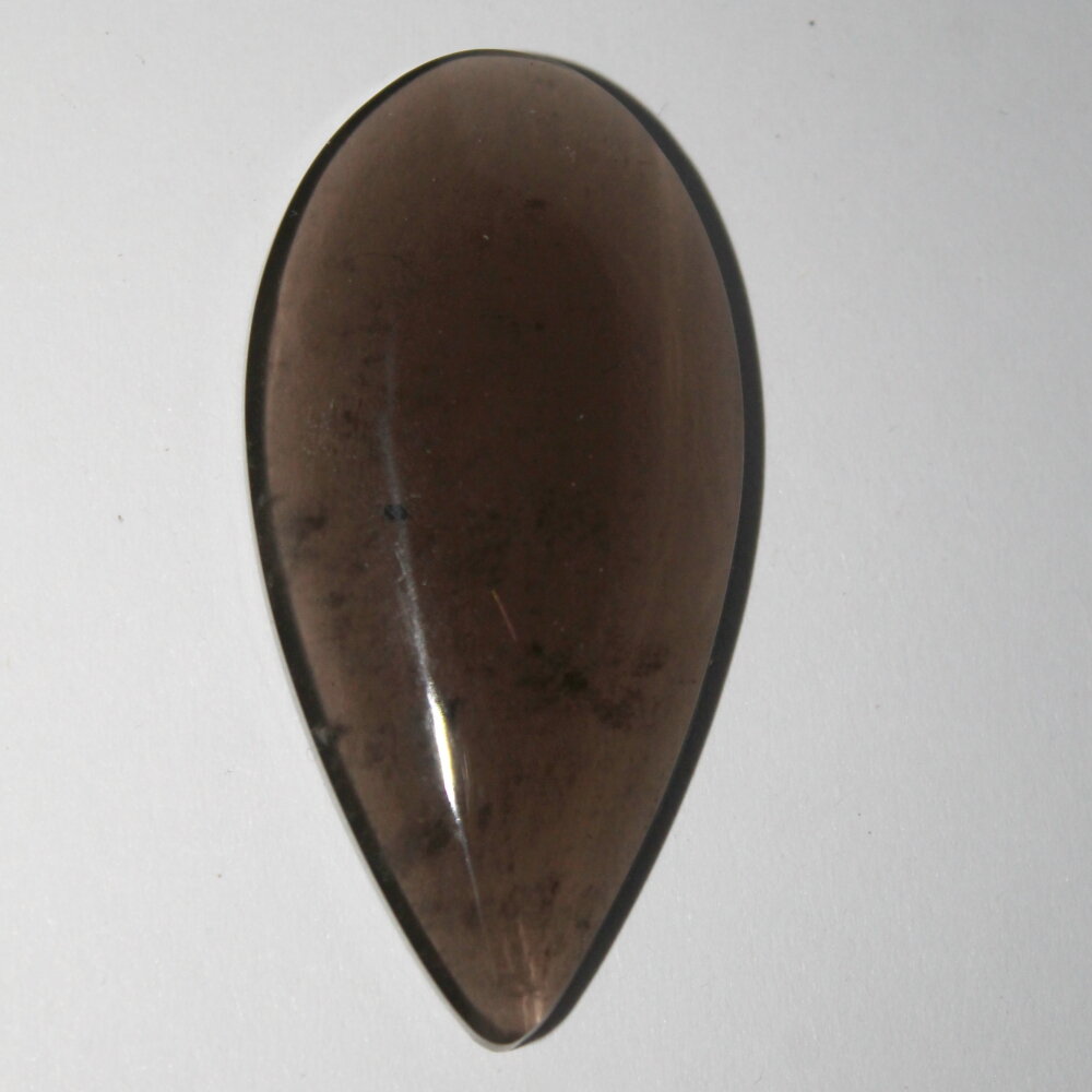 Коллекционный кабошон обсидиан, 47х24х3 мм, Армения, "True Stones"