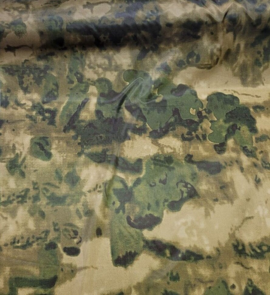 Ткань Оксфорд 600D PU камуфляж мох. Готовый отрез 3х1,5 метра. Влагоотталкивающая, ветрозащитная, уличная.