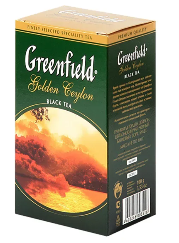 Greenfield Чай Golden Ceylon, черный крупнолистовой, 100 г