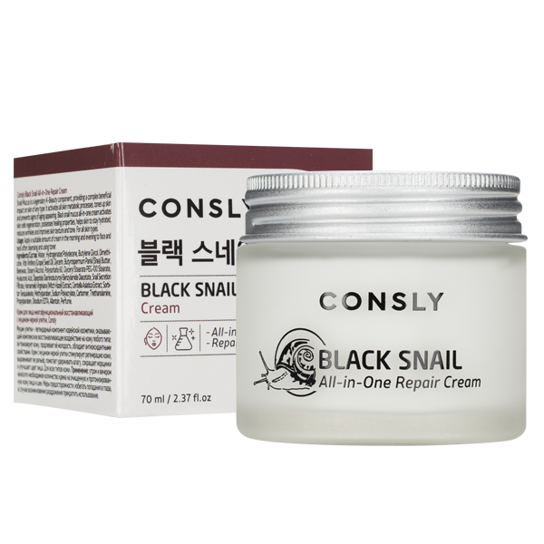 Consly Black Snail All-In-One Repair Cream Универсальный крем с муцином улитки