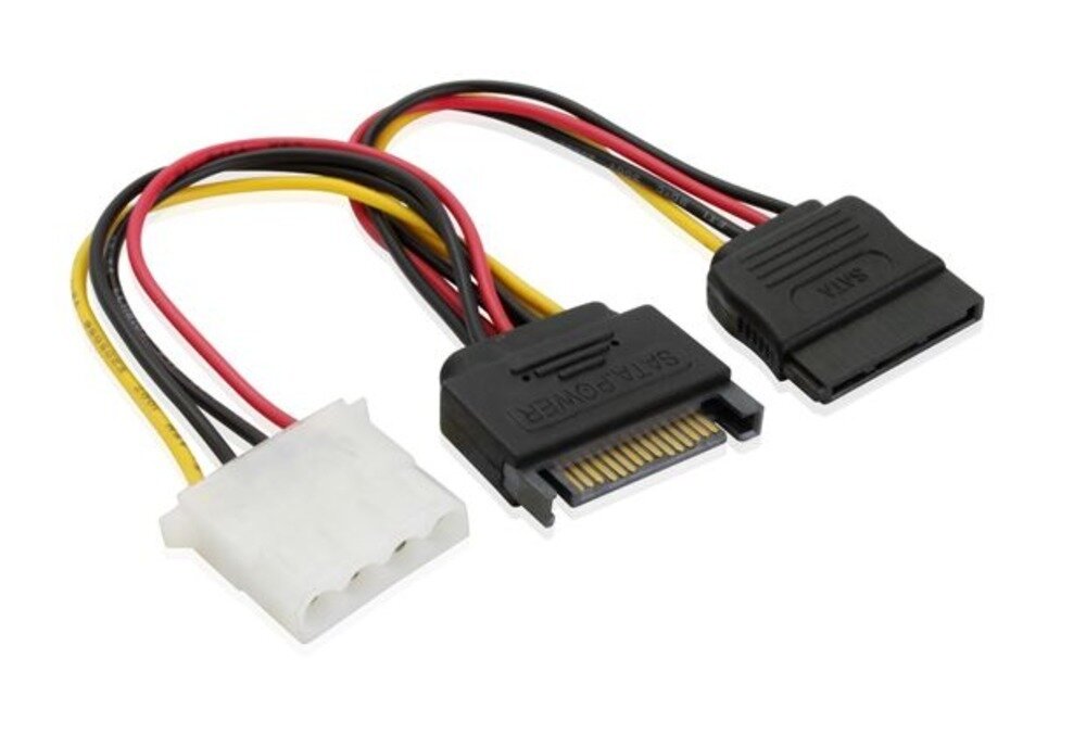 Кабель питания разветвитель SATA 15pin MOLEX 4pin SATA 15pin