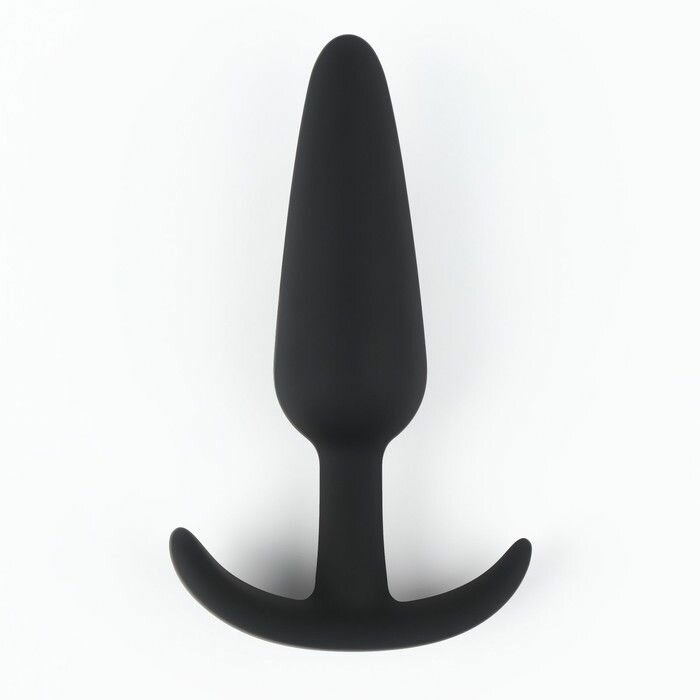 Черная малая анальная пробка Beginners Butt Plug - 10 см. (черный)