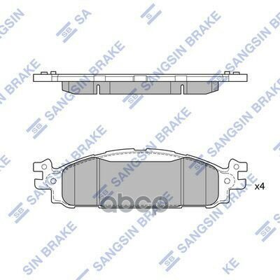 Колодки торм. дисковые Hi-Q LINCOLN MKS 12 (D1508) 4S Sangsin brake арт. sp1711