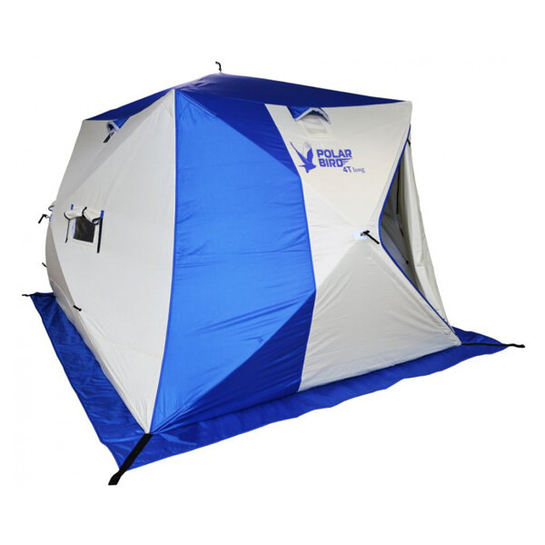 Зимняя палатка Polar Bird 4Т long компакт (Бежевый/Синий), 2900x2300x1900 мм