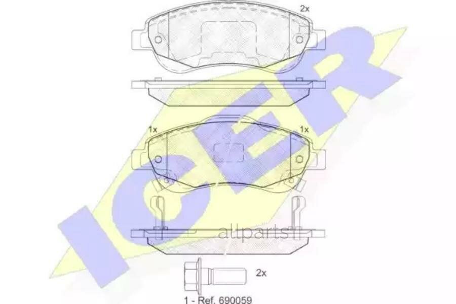 ICER 181887 Колодки тормозные GDB3445