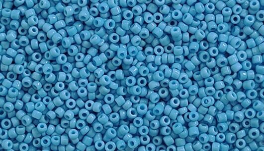 Бисер "ASMAR" размер №12, вес: 50 г, голубой глянцевый, непрозрачный