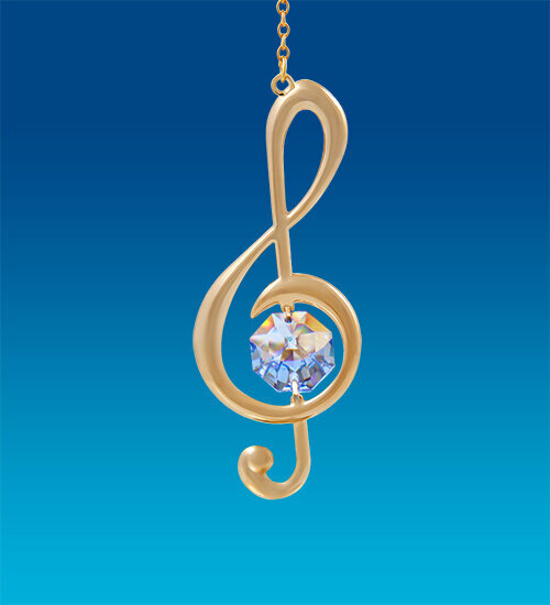 Подвеска Скрипичный ключ с цв. кр. (Юнион) AR-1026/ 2 113-60998