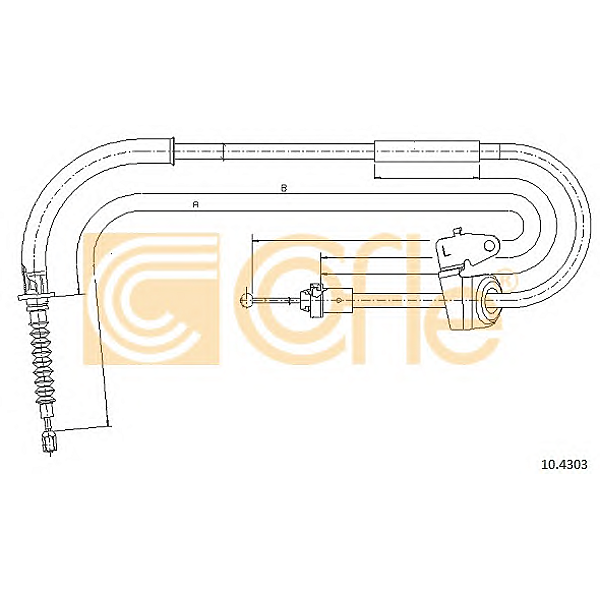 COFLE 92.10.4303 трос стояночного тормоза bmw: Mini (Мини)-Mini (Мини) cab -07 1393 / 1244 mm