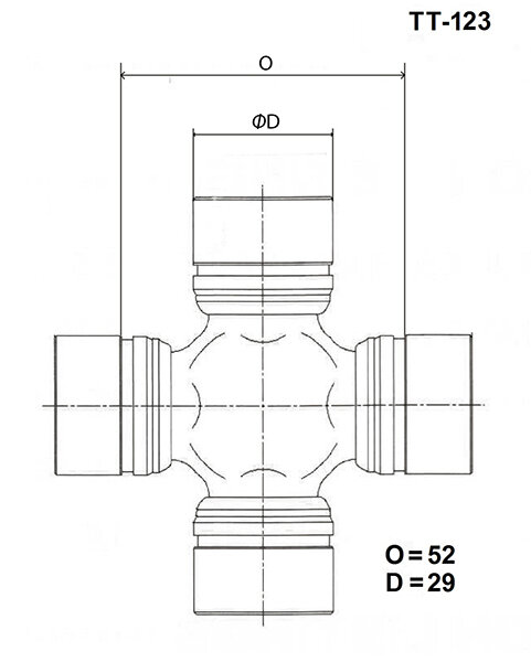 Крестовина карданного вала TOYO арт. TT-123