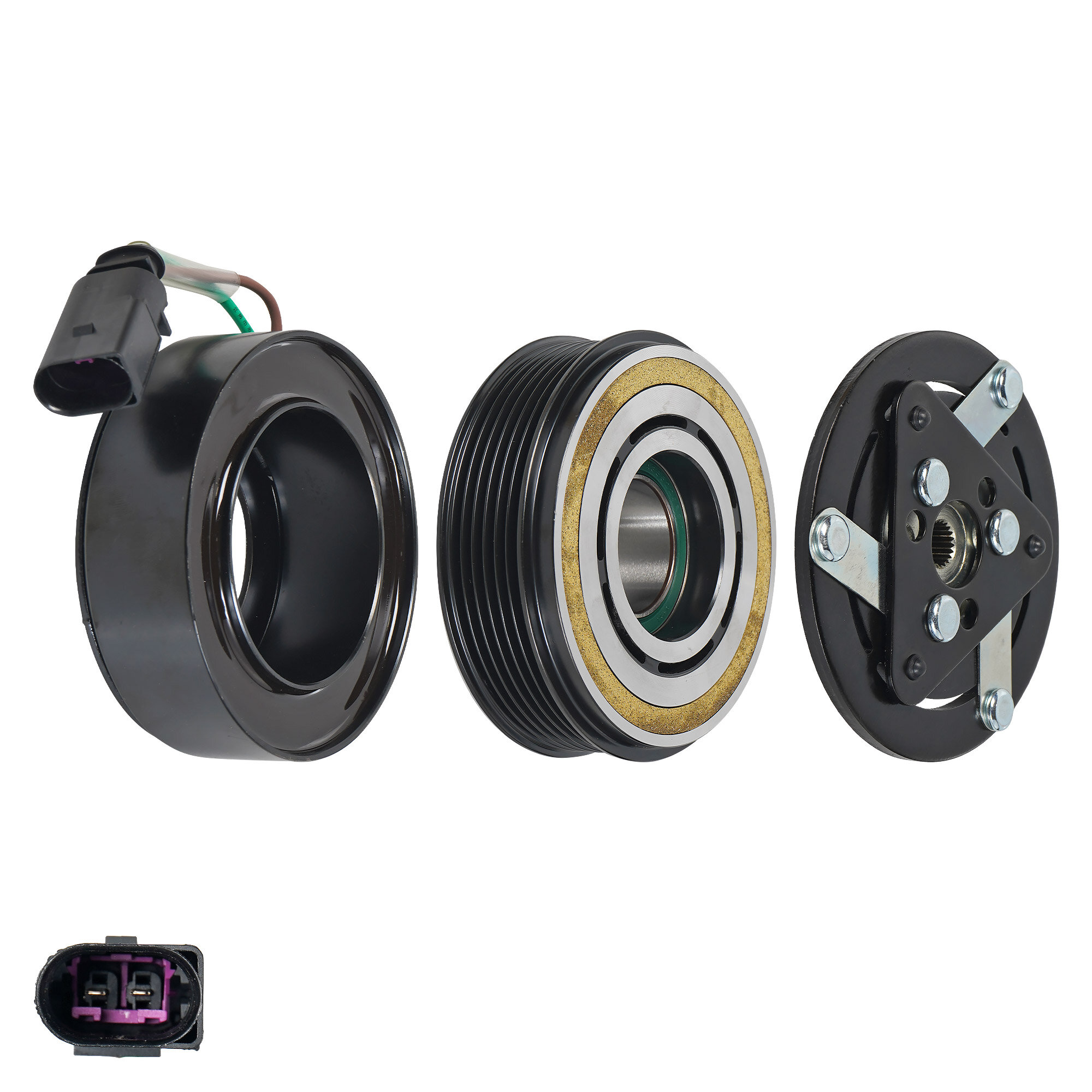 Муфта эл магн. компрессора кондиционера для а м VW Polo Sedan (11-) 1.6i [CFNA] Luzar LMAC 1801