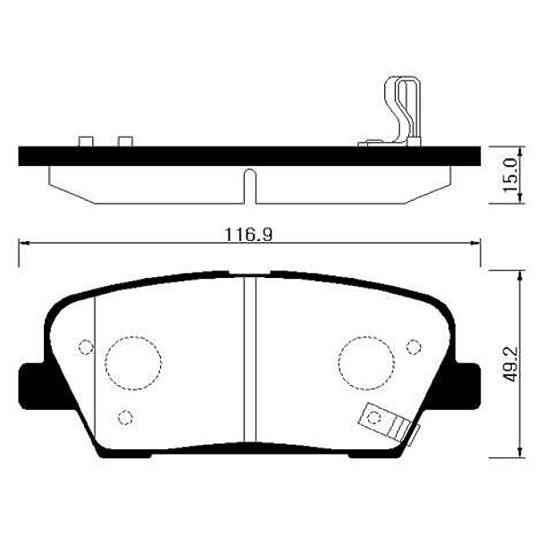 HSB HP1043 (583022PA70) колодки тормозные дисковые задние : stinger 17-, Sorento (Соренто) 09- / : Santa fe (Санта