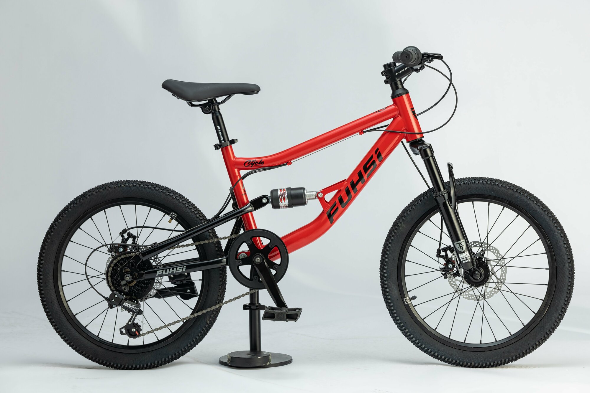 Велосипед горный двухподвес Fuhsi R20 Красный