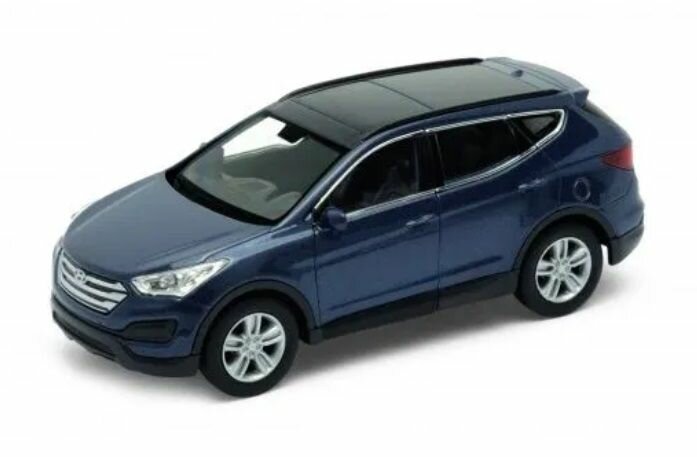 Модель машинка металлическая 1:38 Hyundai Santa Fe, пруж. мех, WELLY, синий