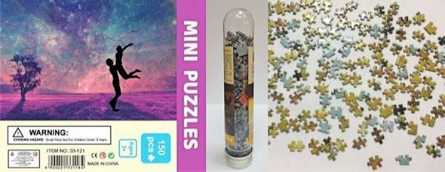 ПазлыВКолбе 150 деталей. Романтика MINI PUZZLES (10*15 см) 33-121, (YIWU XINSHIXIAN ARTS AND CRAFTS CO,