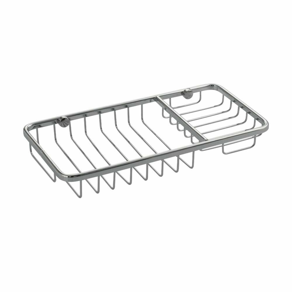 Мыльница санакс 1221 хром решетка большая двухсекционная