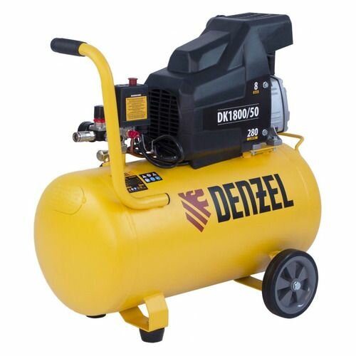 Компрессор поршневой DENZEL DK1800/50, Х-PRO масляный [58068]