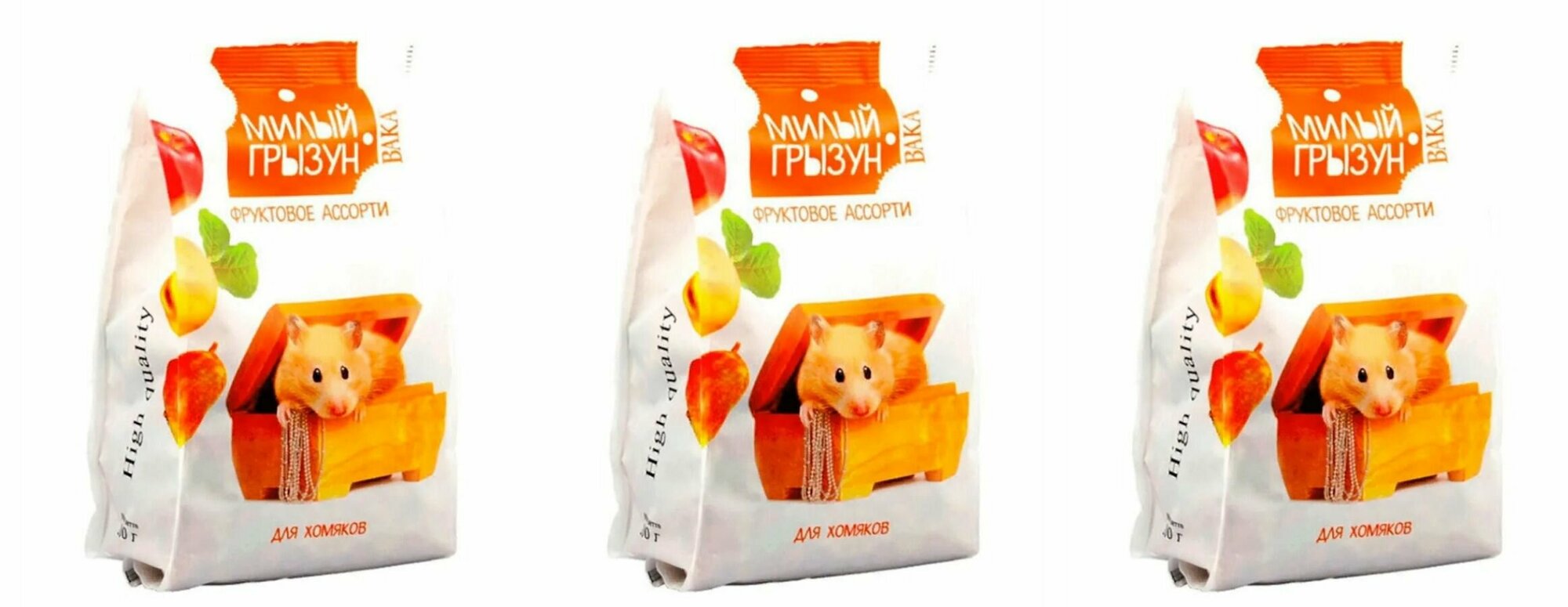 Вака Корм сухой High Quality фруктовый, 200 г, 3 шт