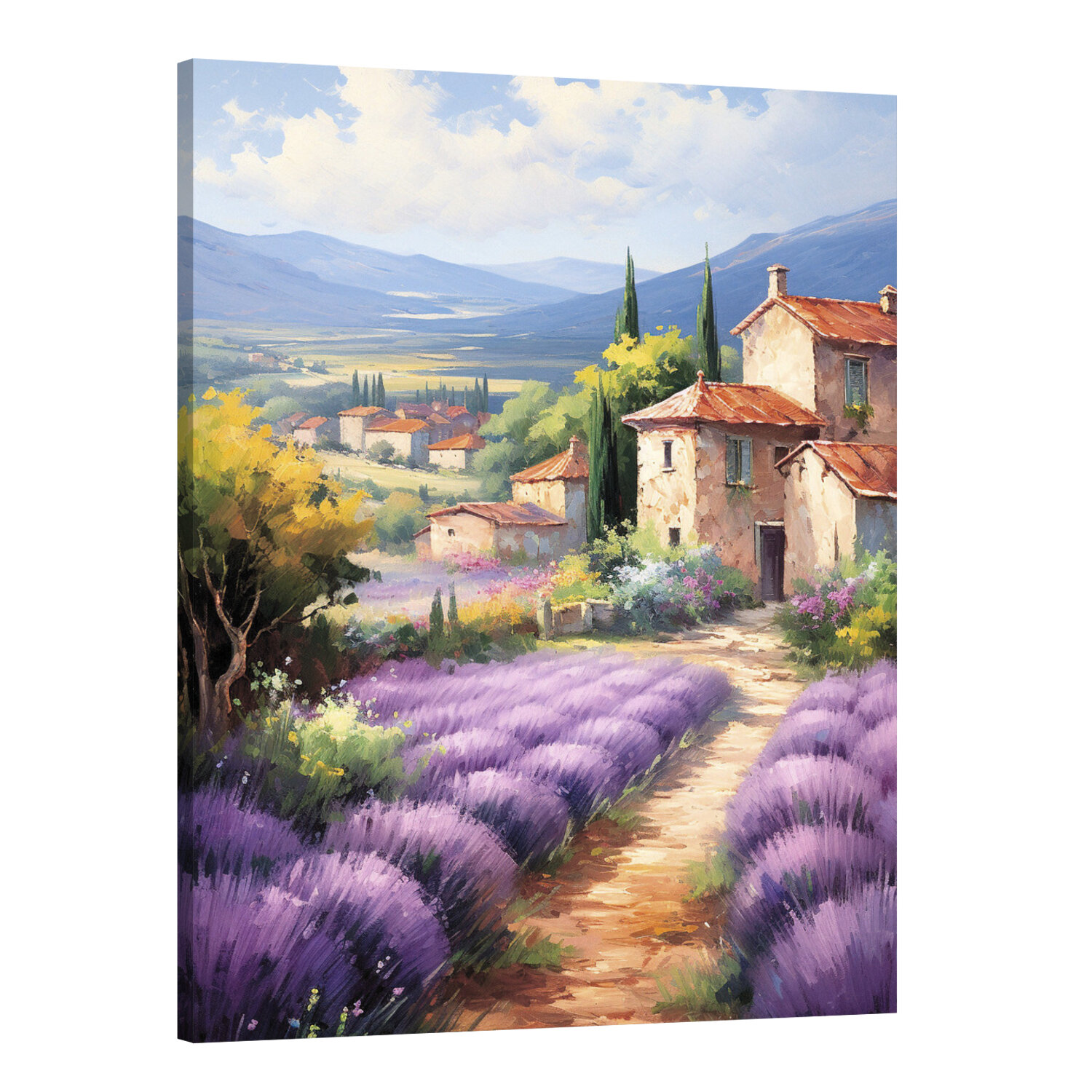 Интерьерная картина 50х70 "Деревня в стиле прованс"