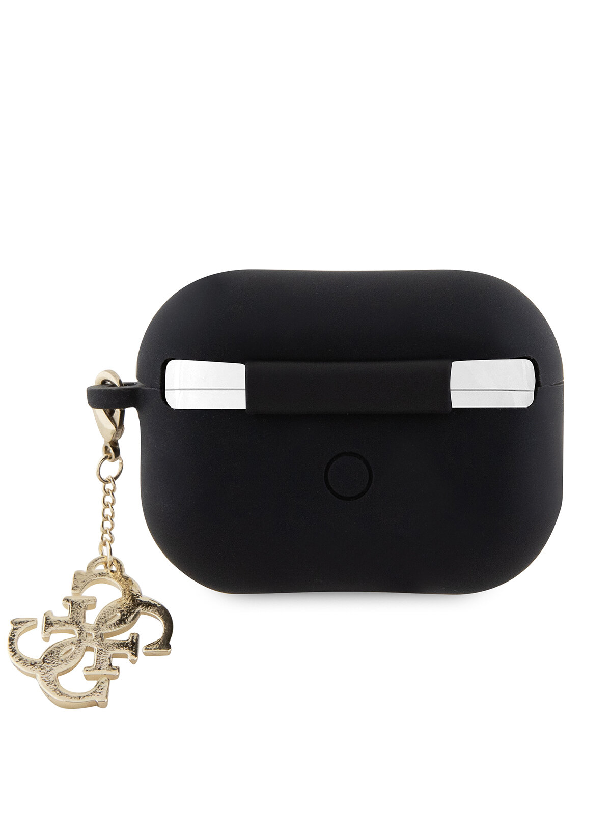 Guess для Airpods Pro 2 чехол Liquid silicone with Big 4G charm Black