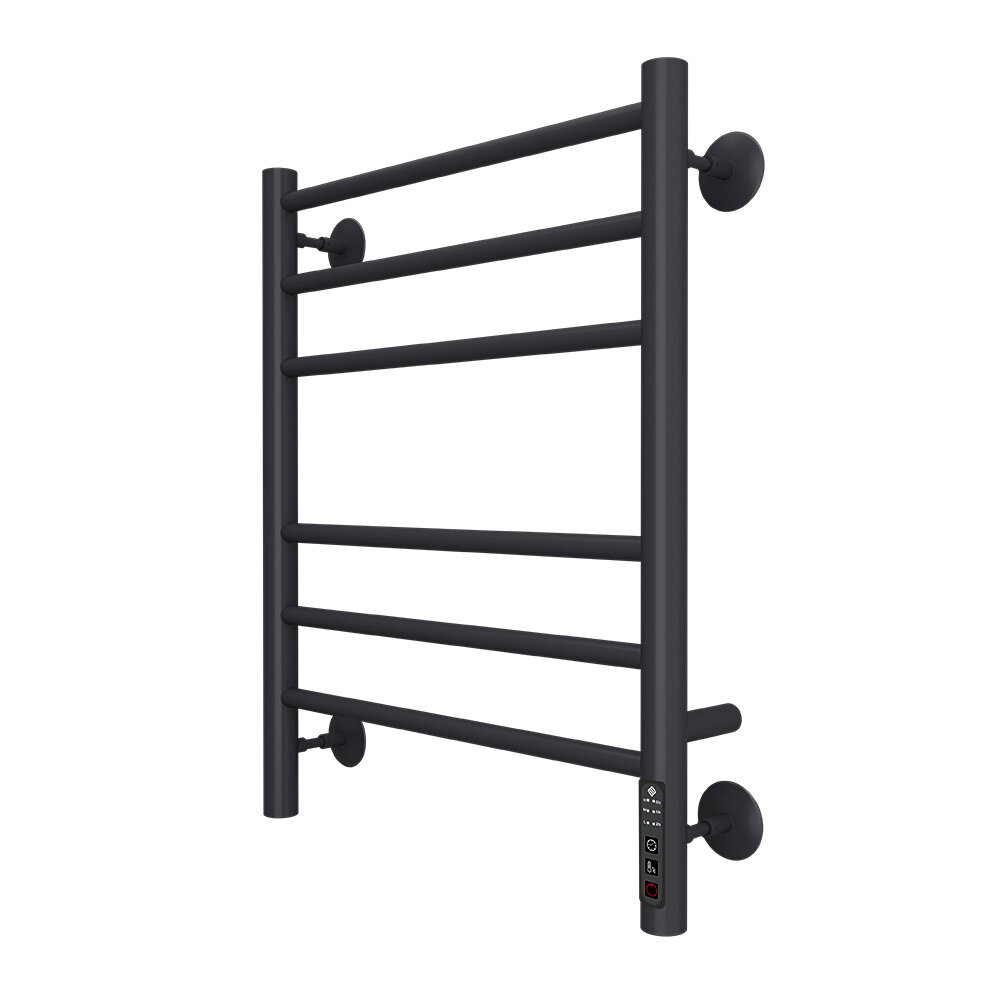 Полотенцесушитель электрический Terminus Аврора П6 450х600 мм 90 Вт с терморегулятором черный муар