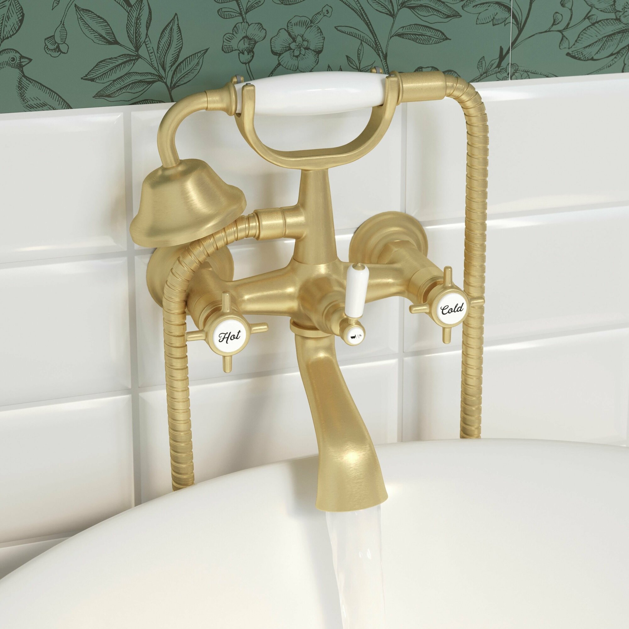 Смеситель для ванны Sensea Mauna однорычажный с лейкой и шлангом цвет бронза