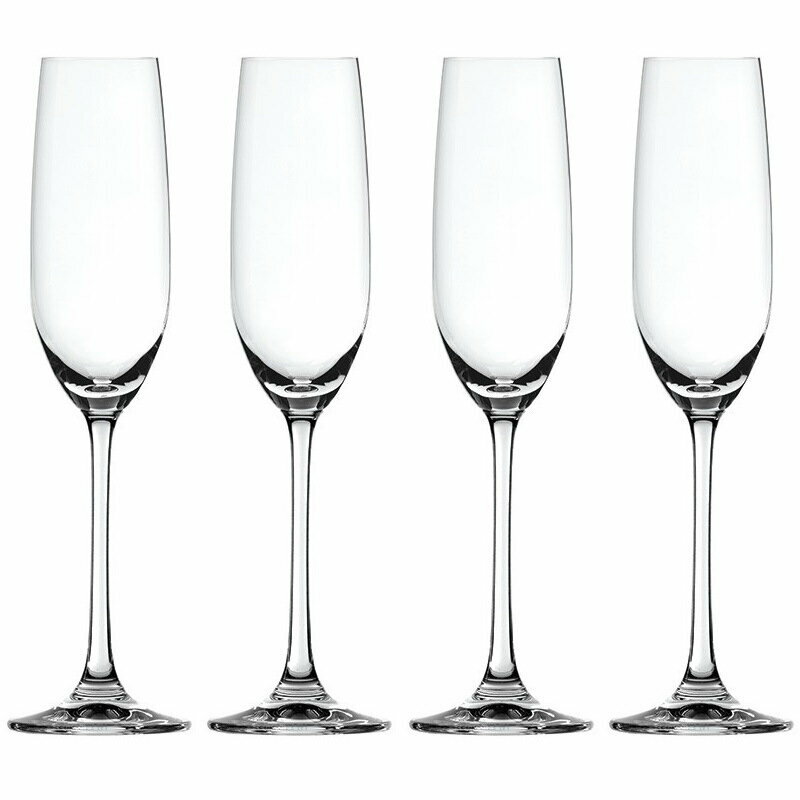 Бокалы Spiegelau "Salute", для шампанского, хрустальное стекло, бесцветные, 4шт