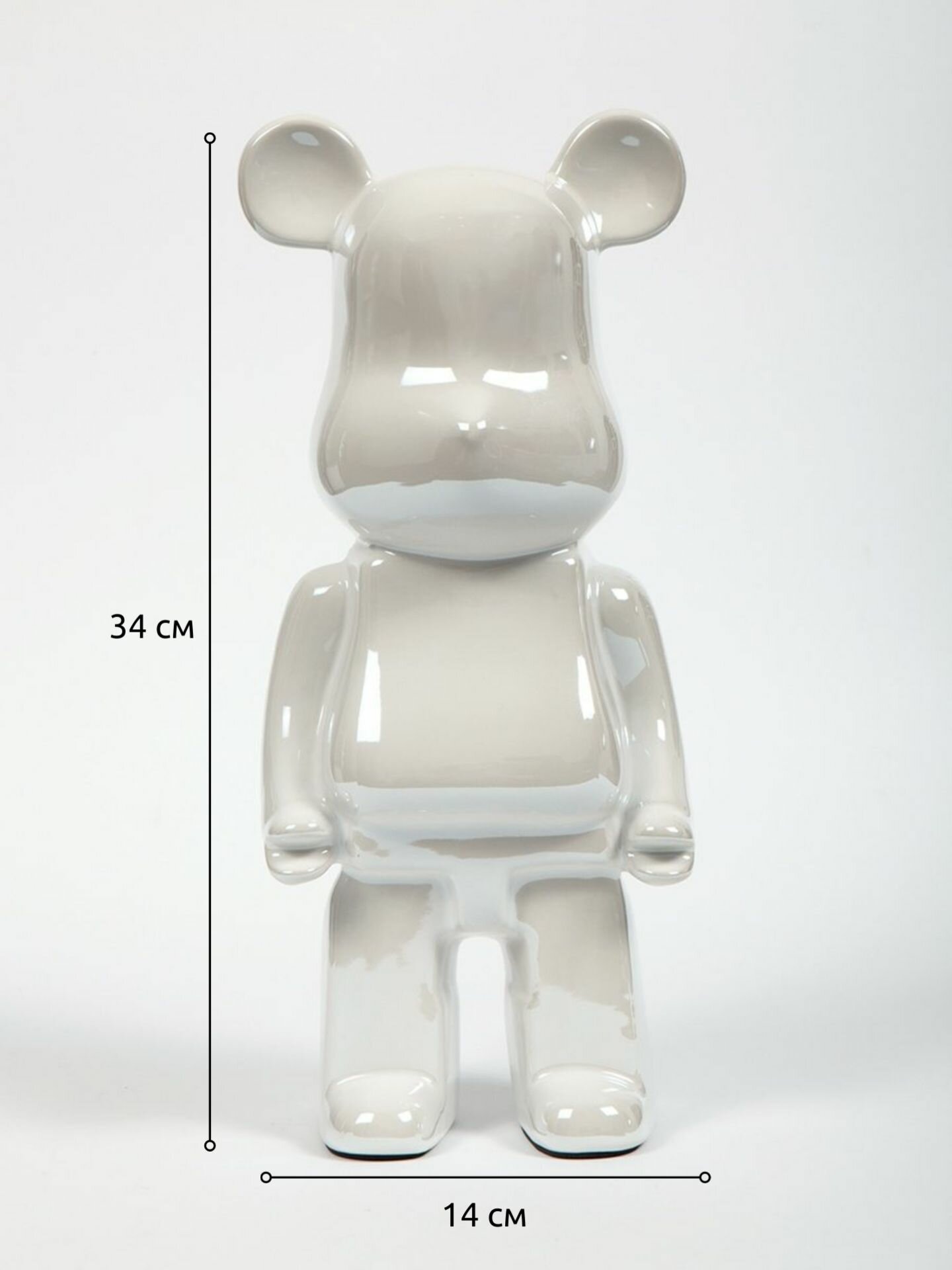 Копилка настольная IsmatDecor "Аниме", керамическая, в японском стиле, высота 35см, белая