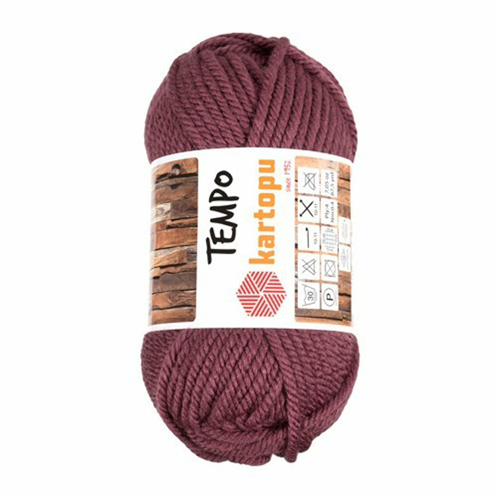 3 Мотка Пряжа Kartopu TEMPO 600GR 75% Акрил 25% Супервош Шерсть 200 гр. - 80 м. цвет 1707