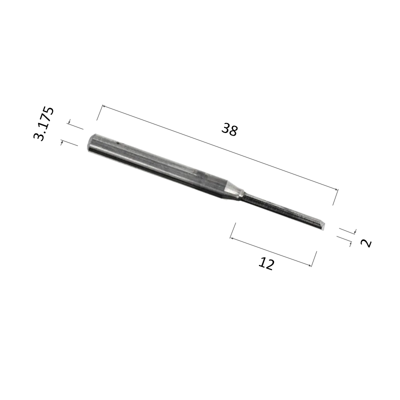 Гравер DJTOL NOZX3.212 прямой половинный (по дереву, композиту (АКП), пластику)