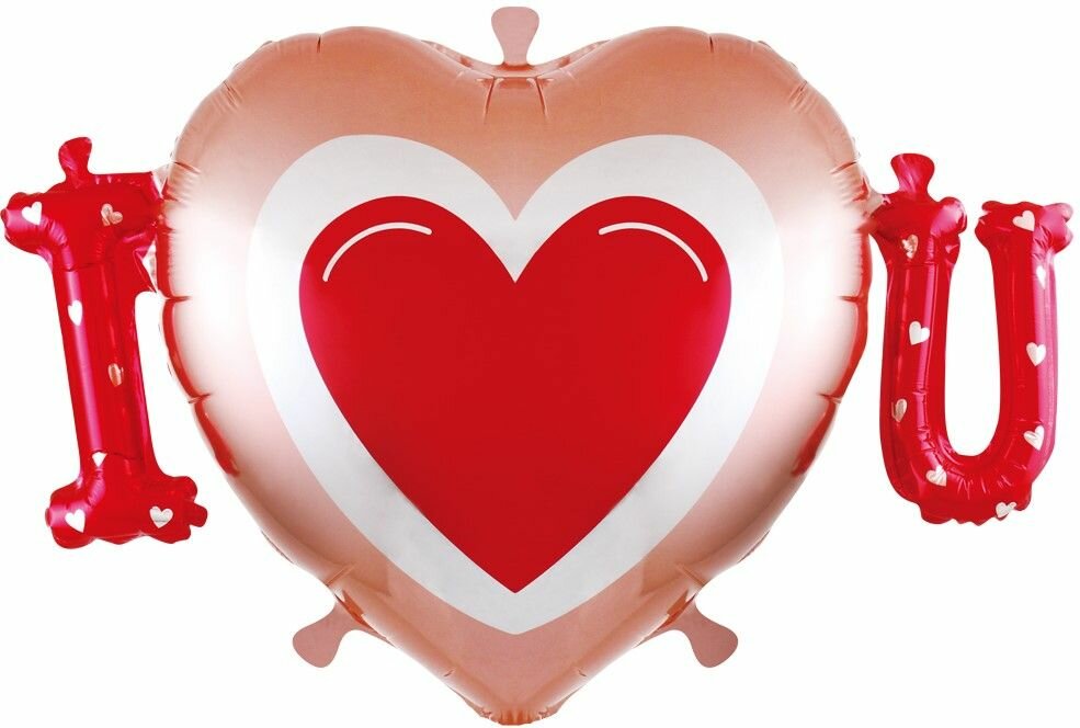 Фольгированный шар (32'/81 см) Сердце, Признание в любви, 1 шт.