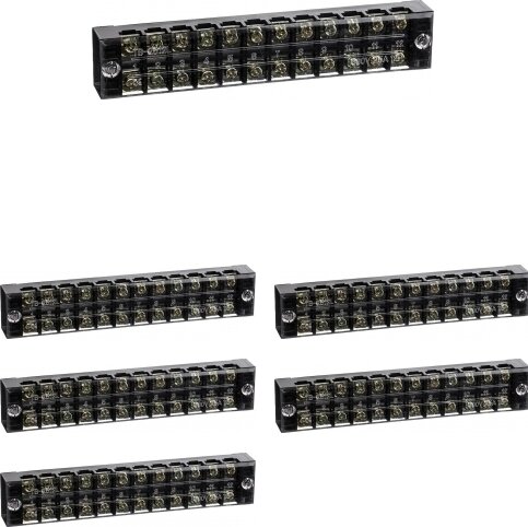 Клеммный блок TDM Electric ТВ-2512 25А 12 пар клемм 0.5-2.5 мм2 (комплект из 5 шт.)