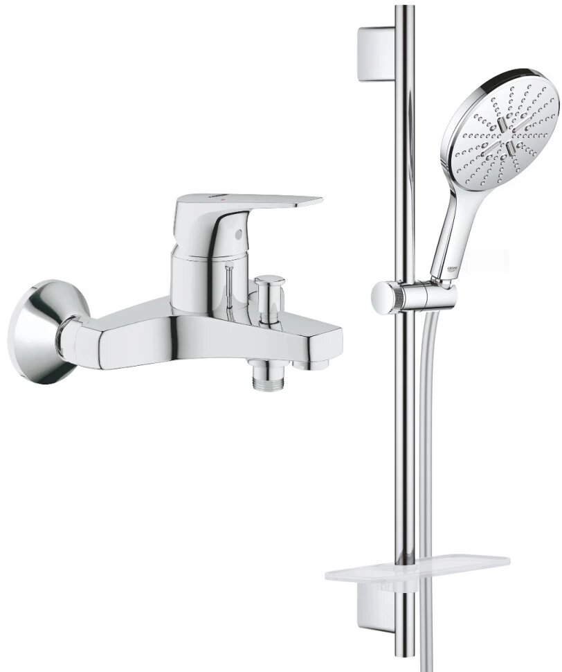 Смеситель для ванны Grohe BauFlow 23756000 + 26591000