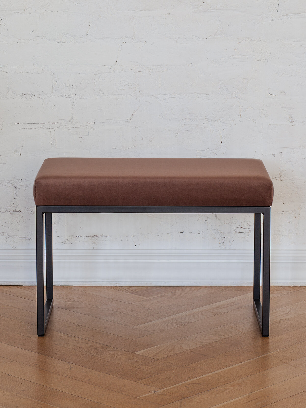 Банкетка в прихожую, спальню GREENWEEN ALBA SMART, черная, Mocco, 650х350х450