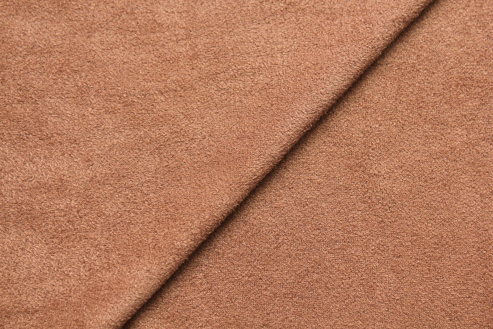 Ткань Замша-стрейч мягчайшая бежево-карамельная, ш148см, 0,5 м