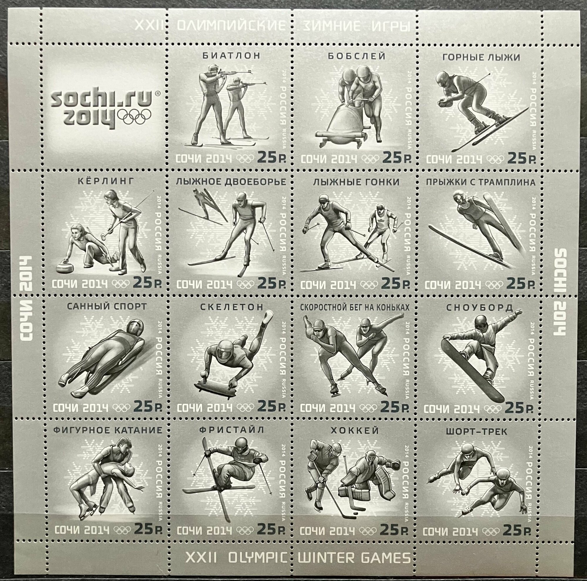 Россия 2014. XXII Зимние олимпийские игры в Сочи 2014, Виды спорта