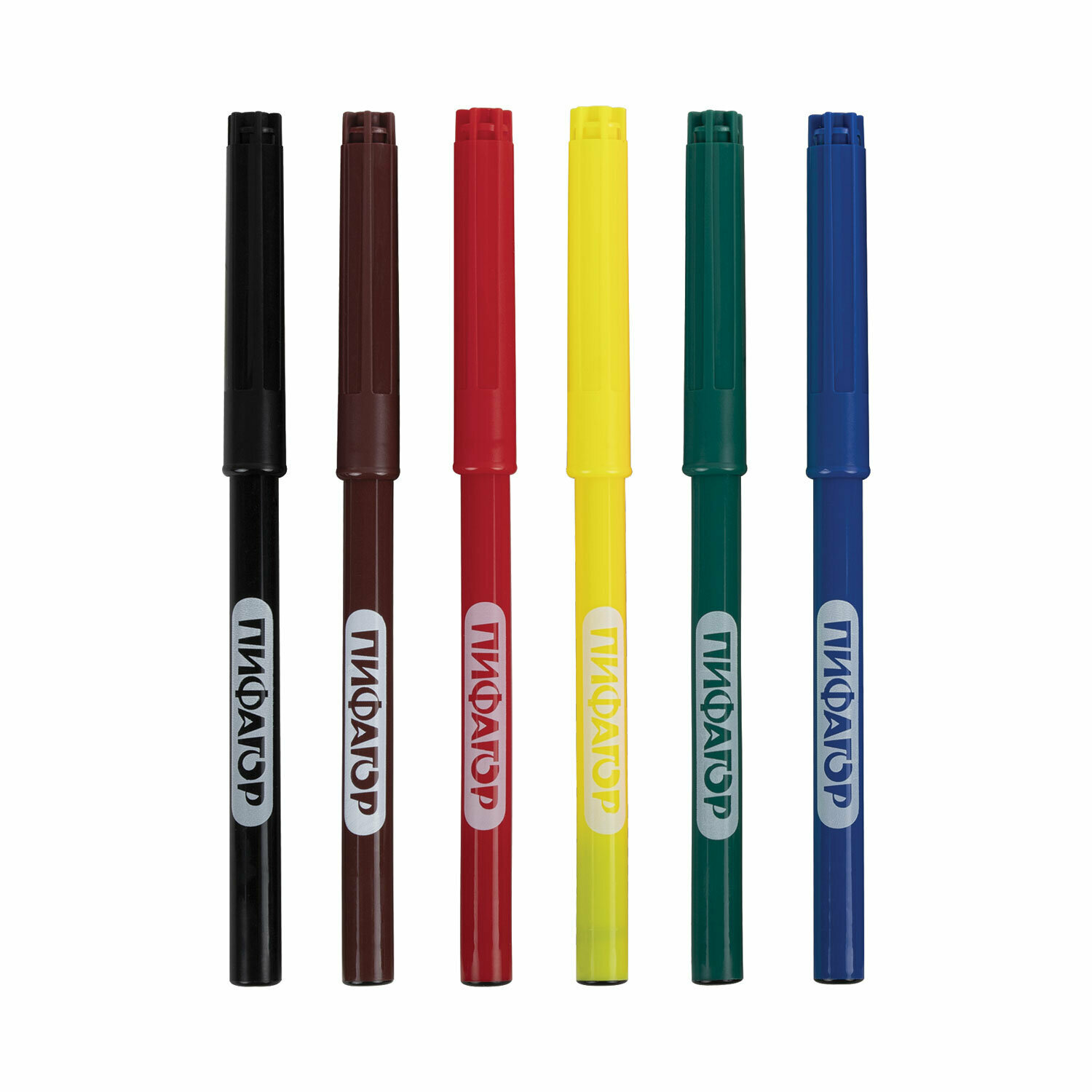 Упаковка 24 шт. Фломастеры пифагор "Космическая одиссея", 6 цветов, вентилируемый колпачок, 152443